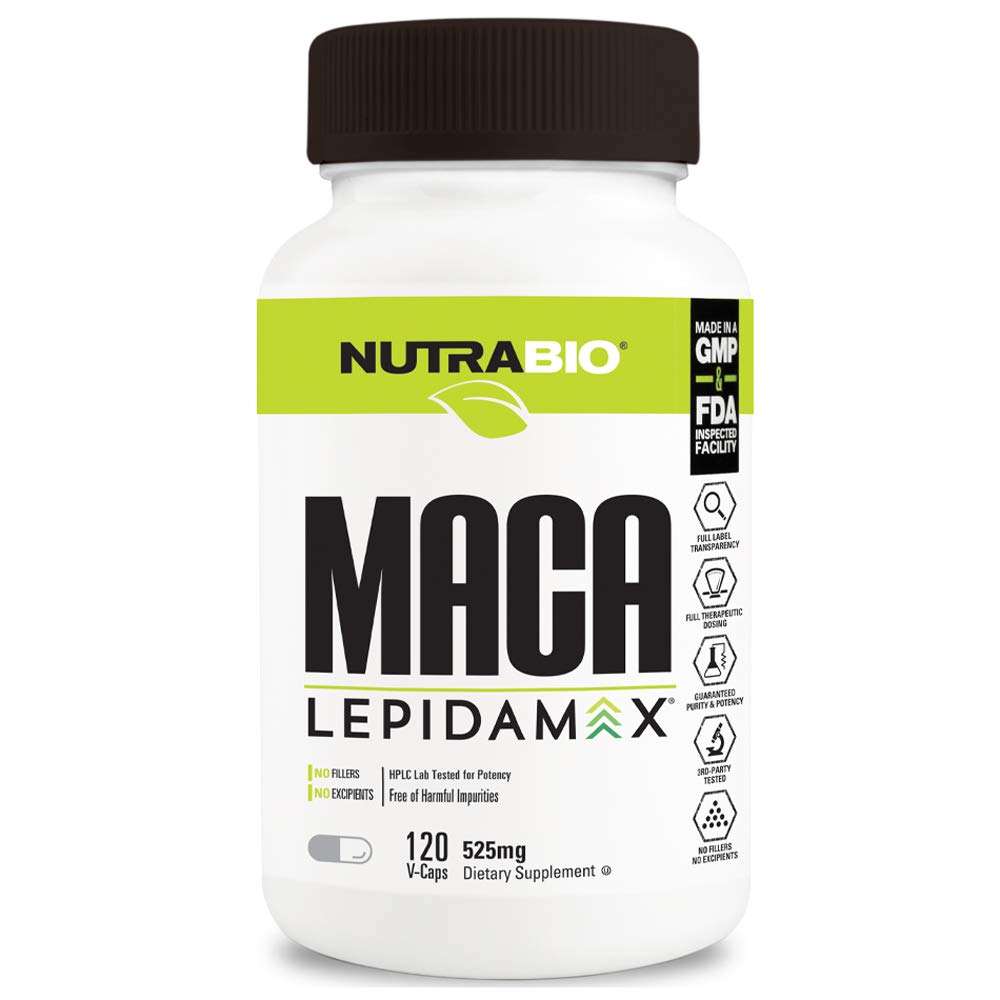 Nutrabio Maca 525mg vegetable capsules