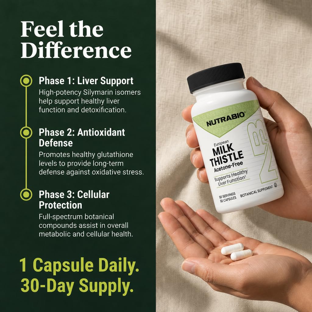 NutraBio milk thistle for liver detoxification