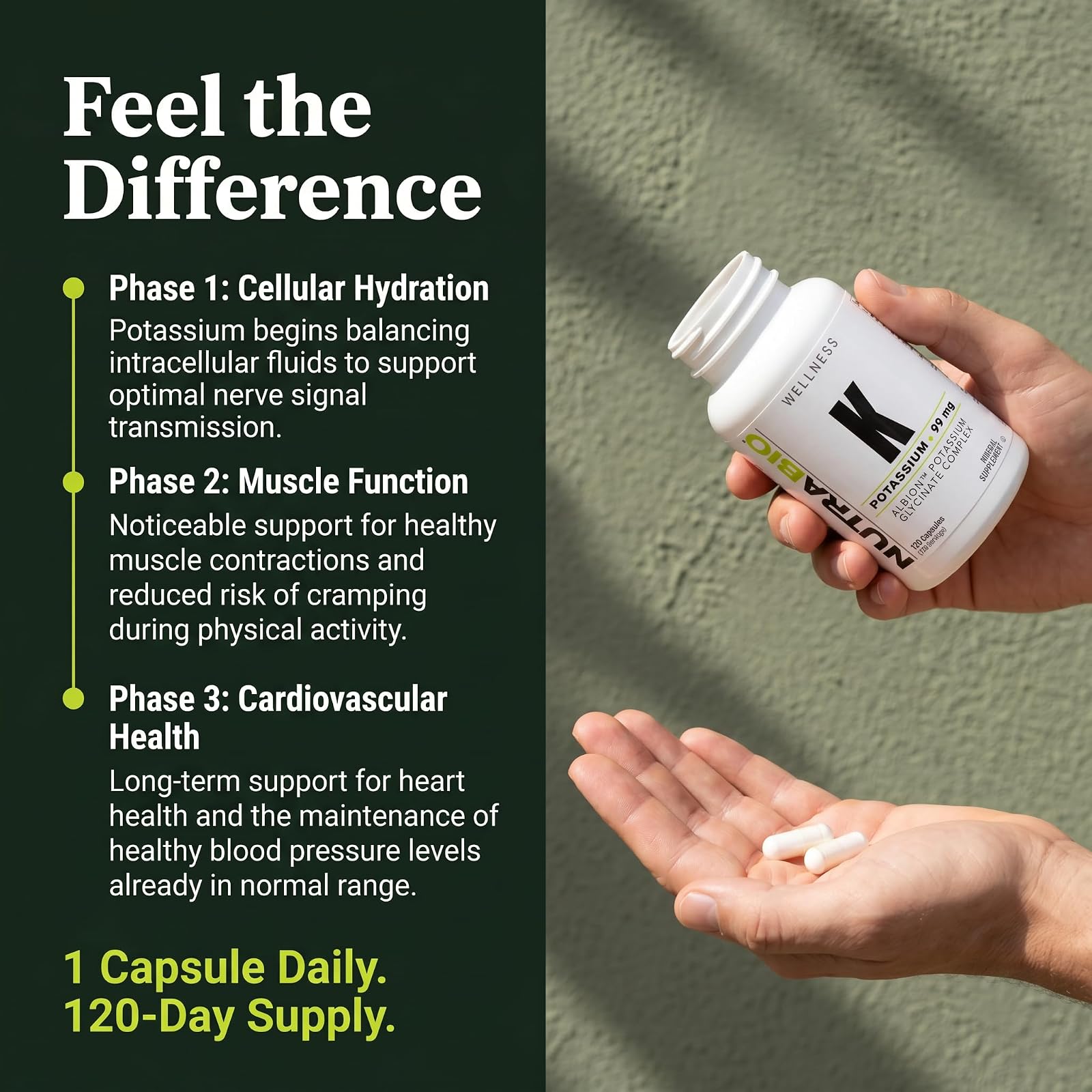 NutraBio potassium for heart function