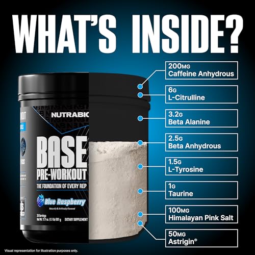 NutraBio pre-workout with 200 mg caffeine