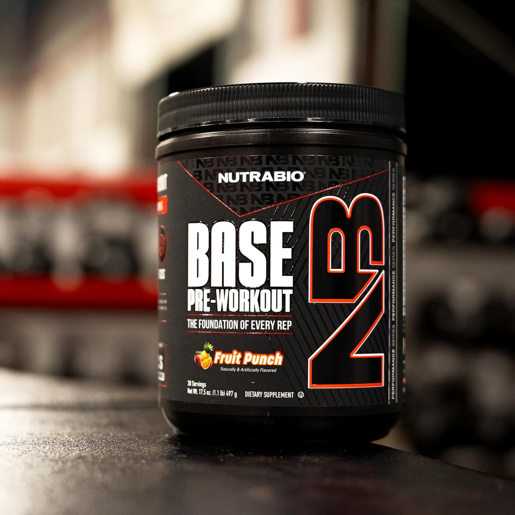 NutraBio pre-workout with 200 mg caffeine