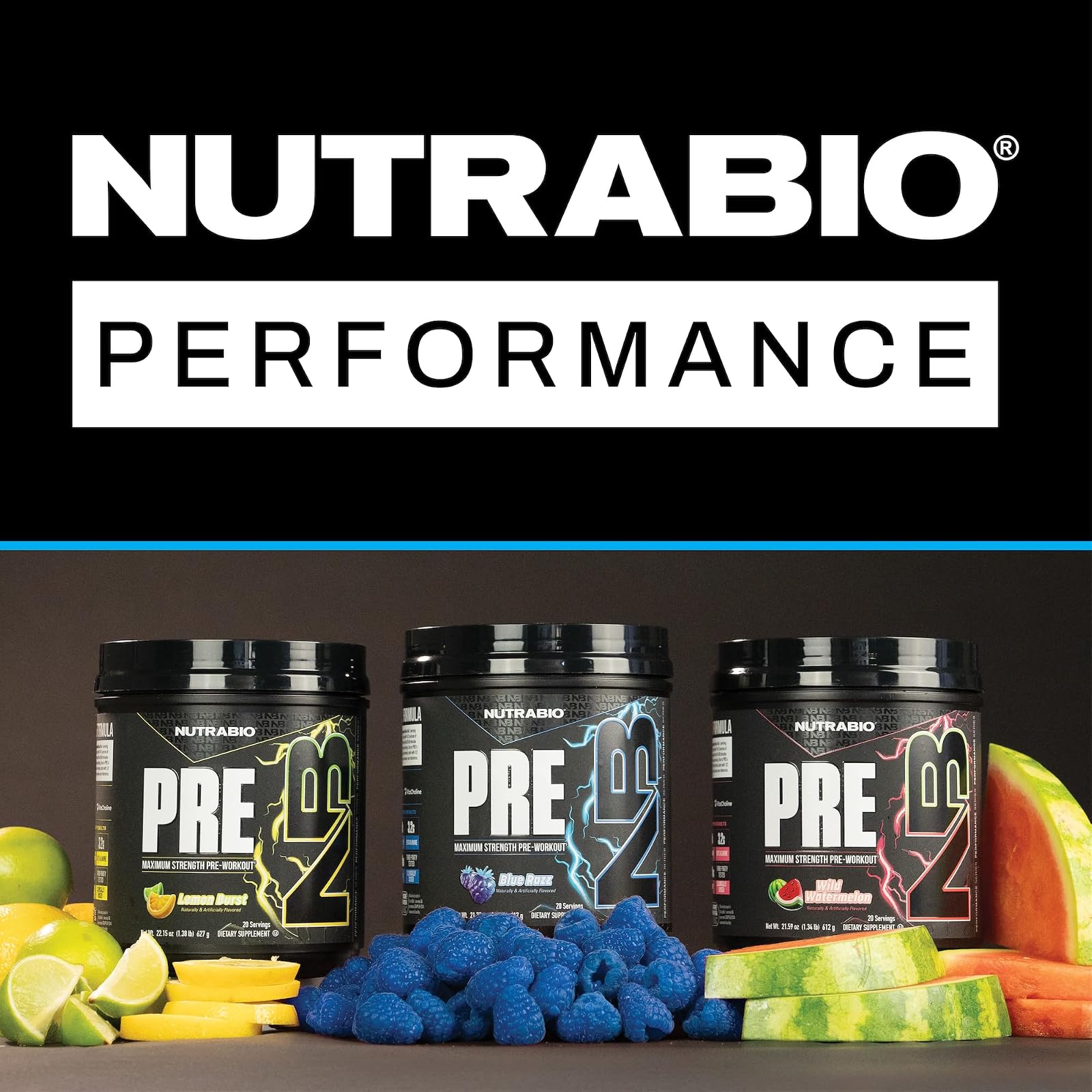 NutraBio pre-workout with 30 servings