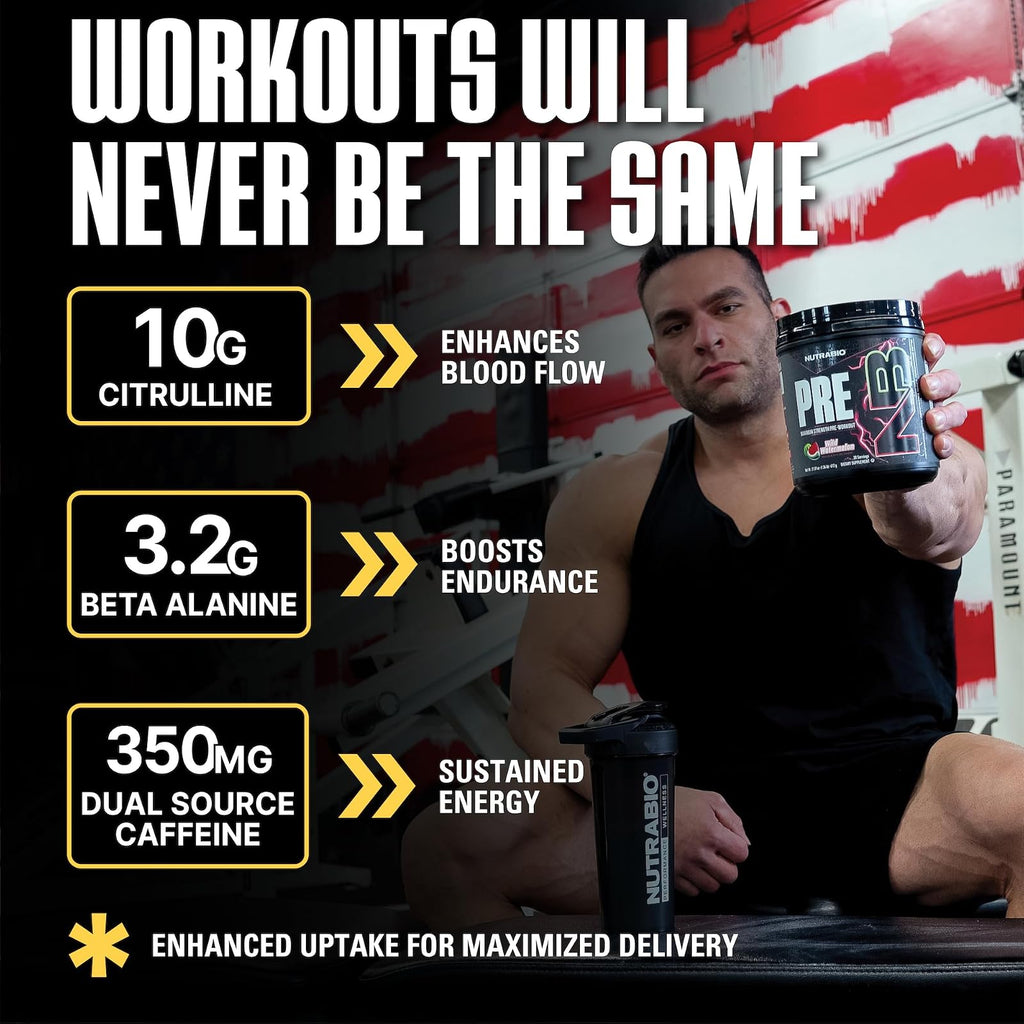 NutraBio preworkout powder with vitamins