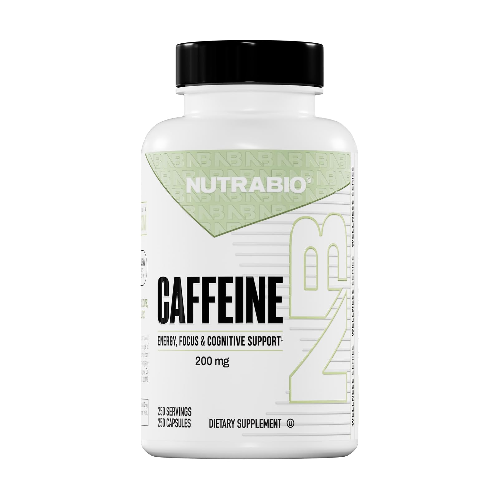 NutraBio pure caffeine capsules