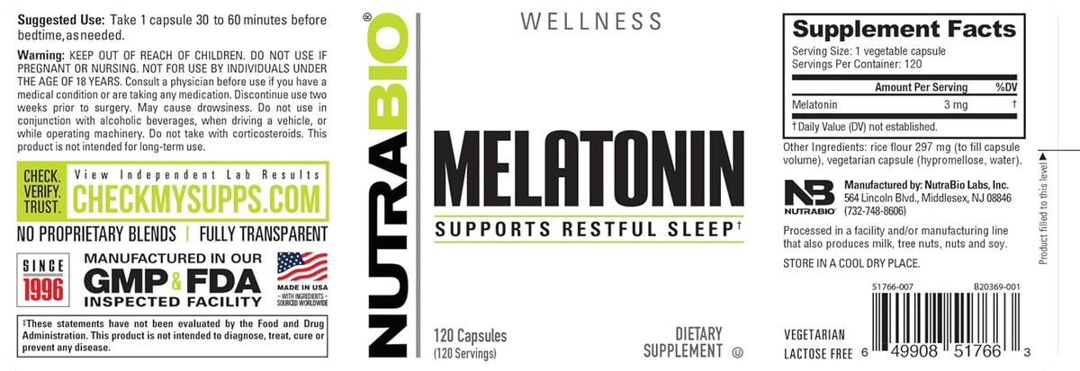 NutraBio sleep support for better nights