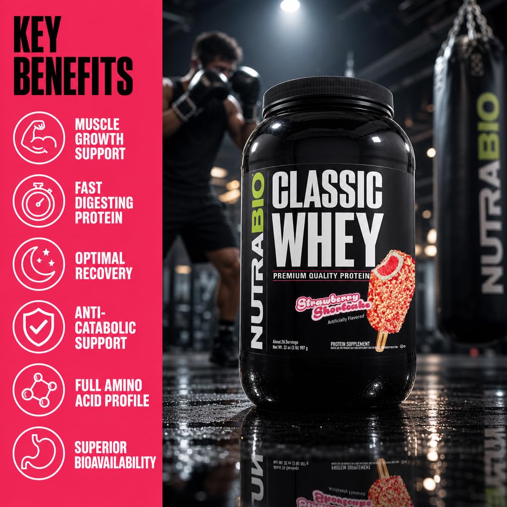 NutraBio strawberry shortcake protein powder