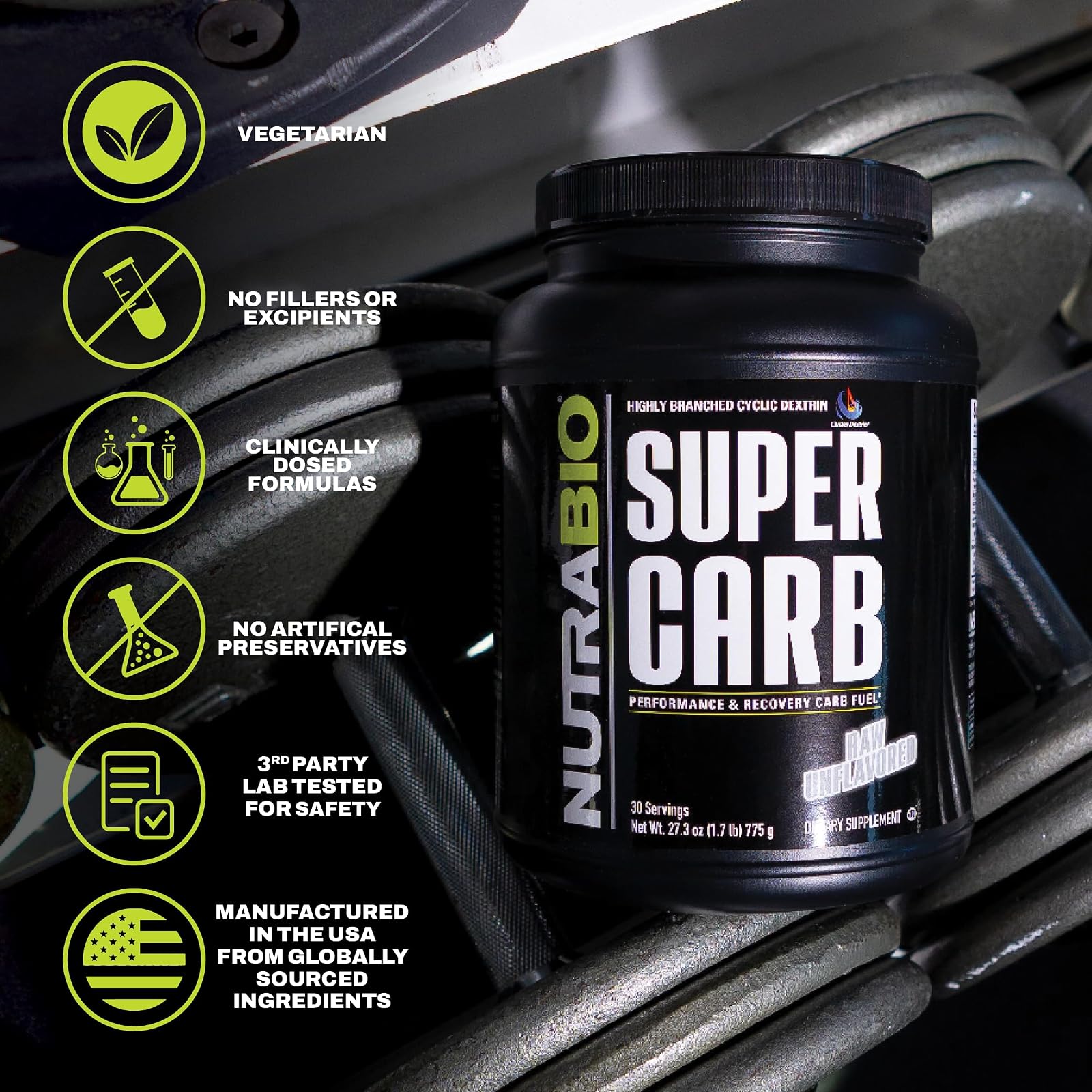 NutraBio Super Carb fuel for workouts
