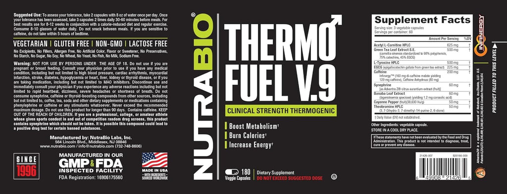 NutraBio ThermoFuel effective fat burners
