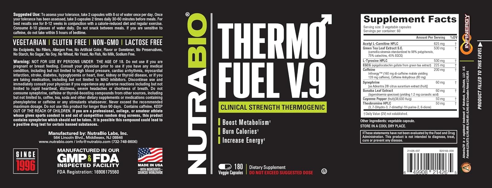 NutraBio ThermoFuel effective fat burners
