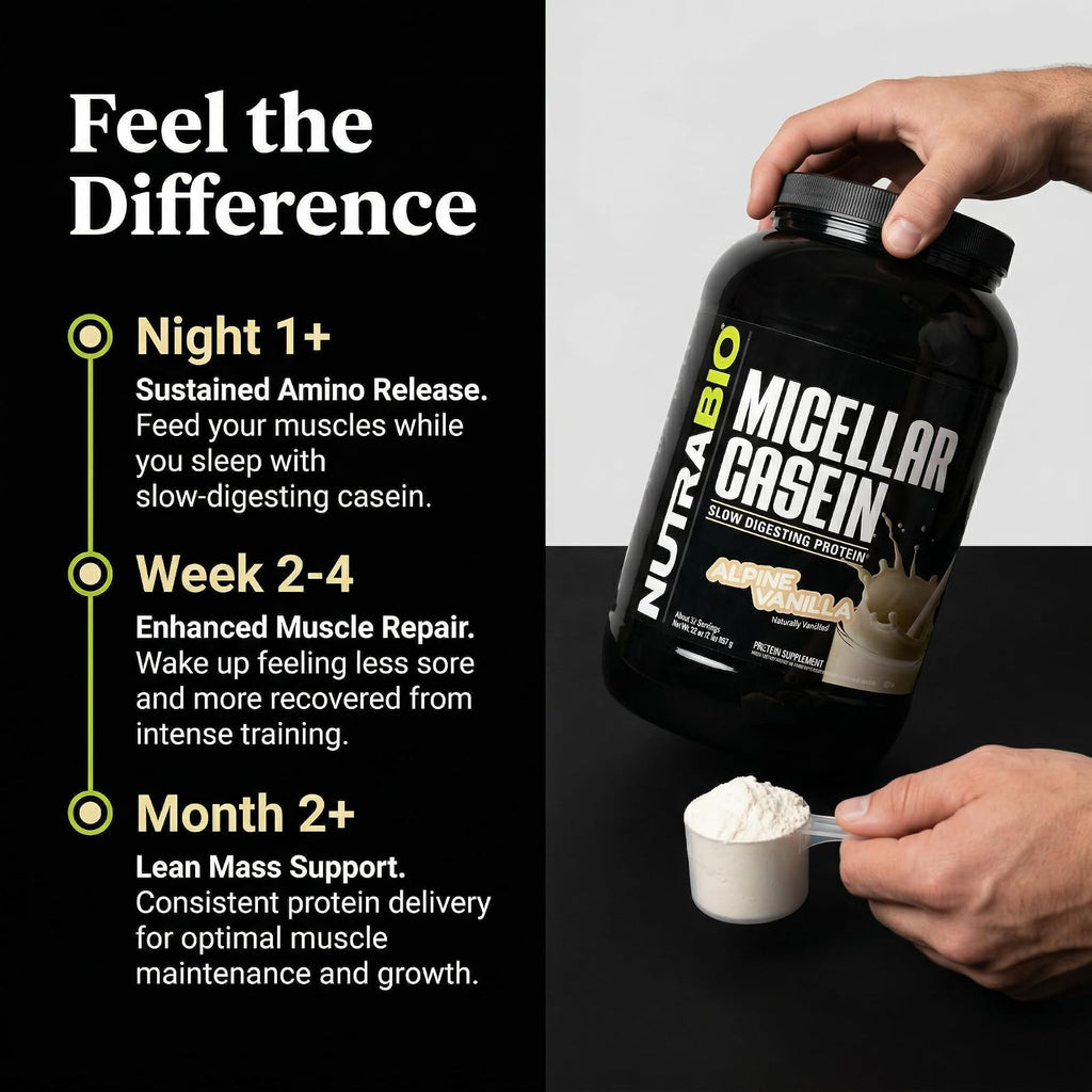 NutraBio vanilla protein for muscle recovery