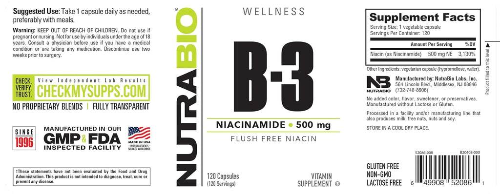 NutraBio vegetable capsules for wellness