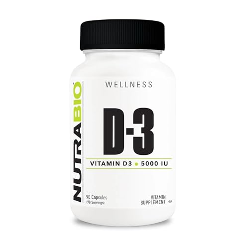 NutraBio Vitamin D 5000 IU capsules