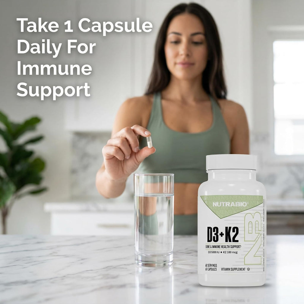 NutraBio vitamin D3 K2 supplement