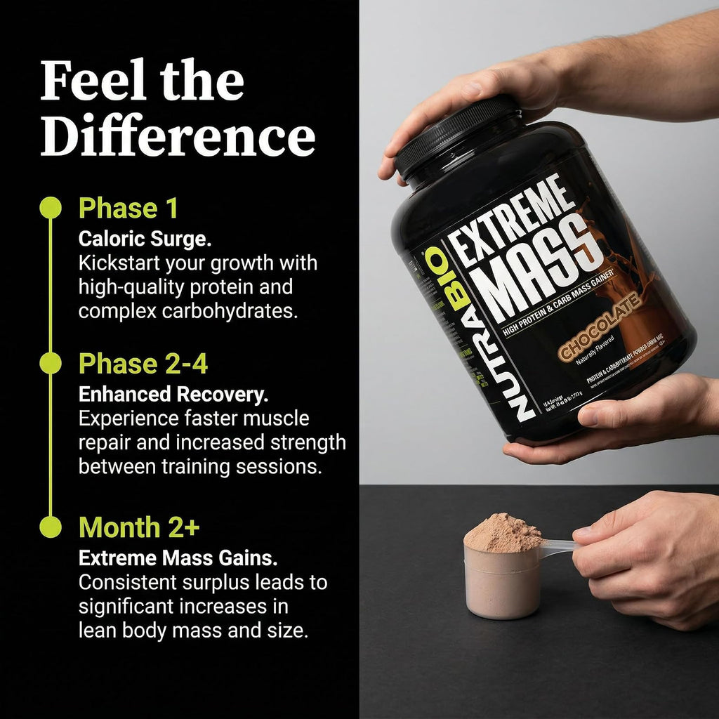 NutraBio weight gainers with 53g protein