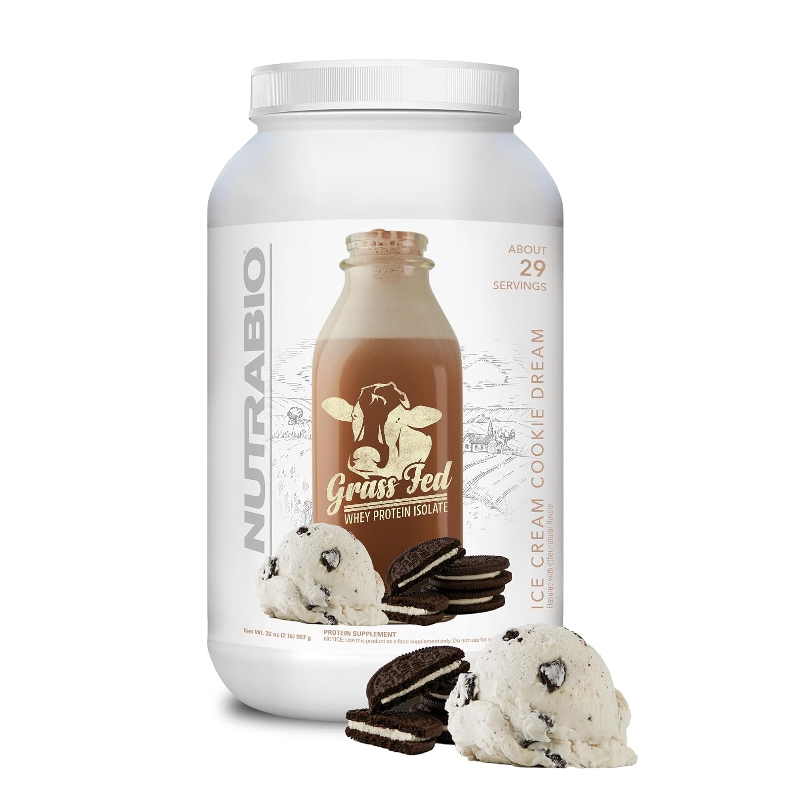 NutraBio whey isolate protein powder