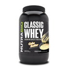 NutraBio whey protein cake batter flavour