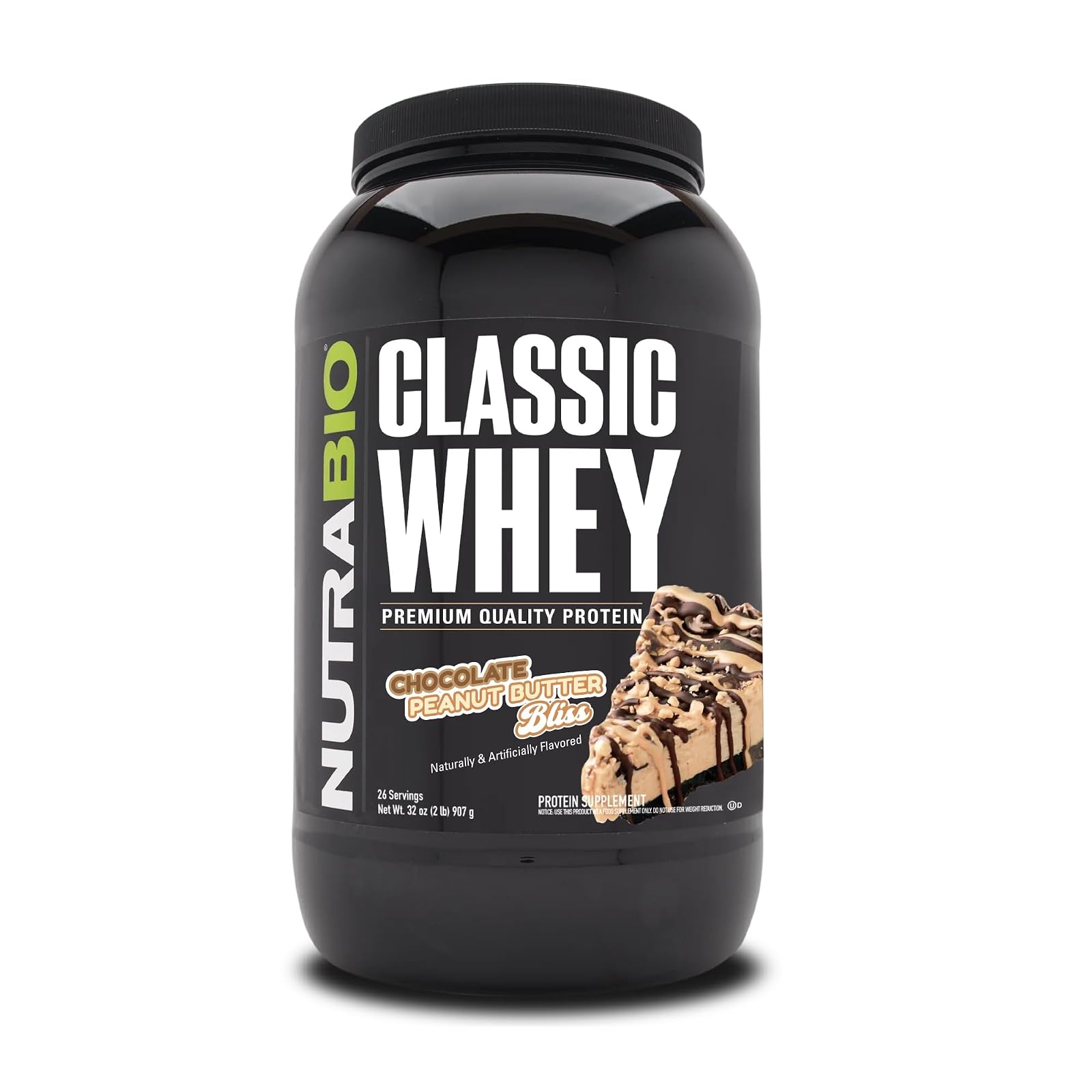 NutraBio whey protein chocolate flavour