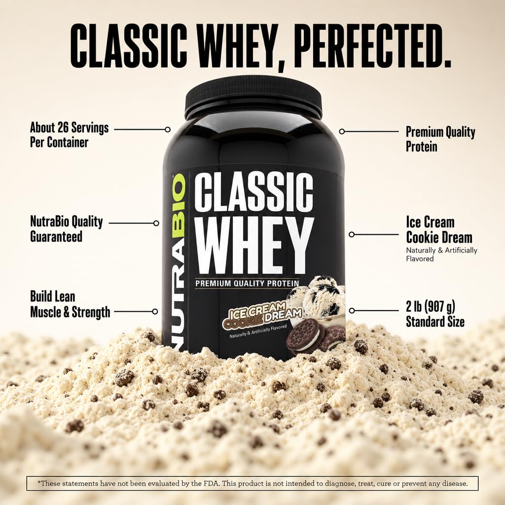 NutraBio whey protein for daily nutrition