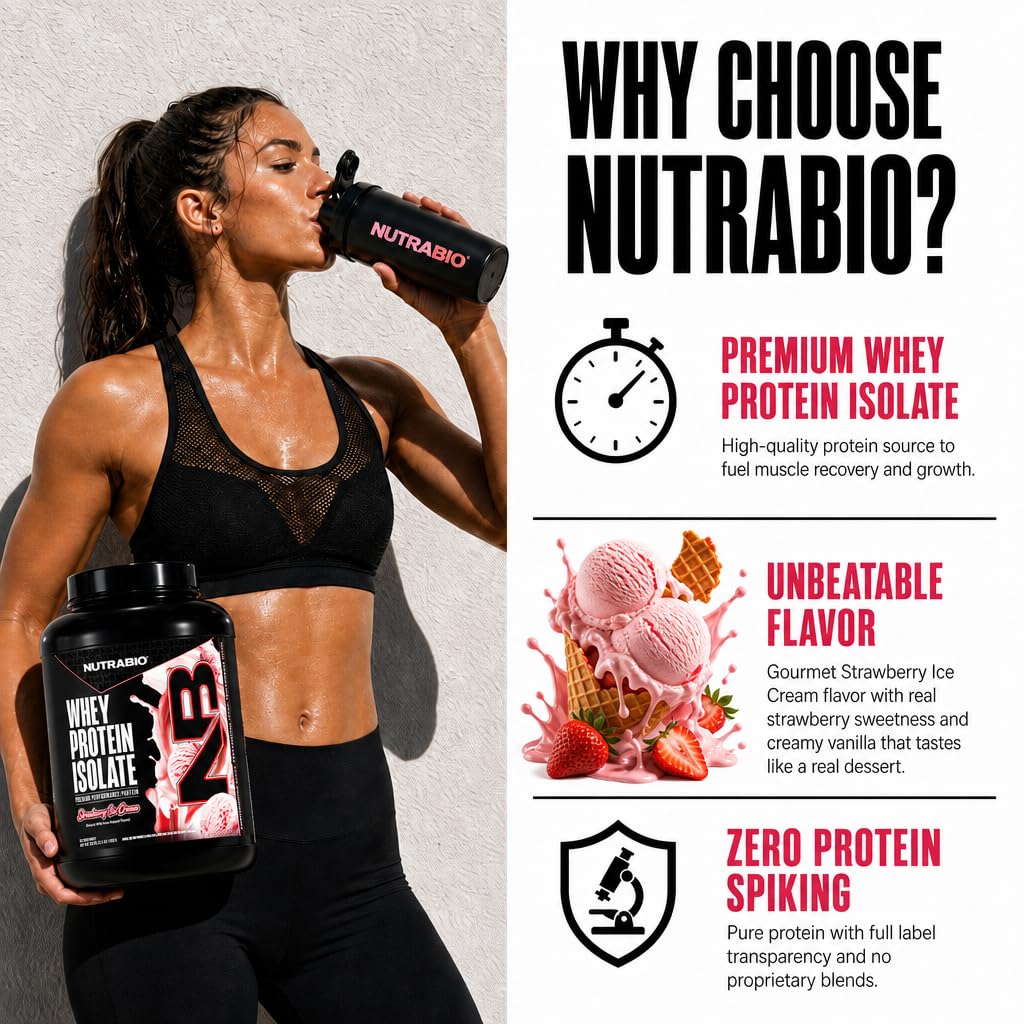NutraBio whey protein for fitness enthusiasts