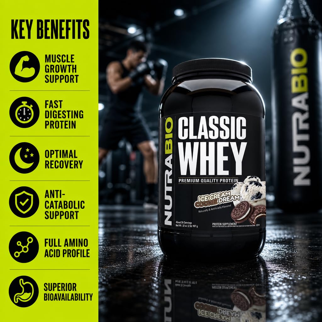 NutraBio whey protein for lean muscle
