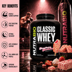 NutraBio whey protein for muscle recovery