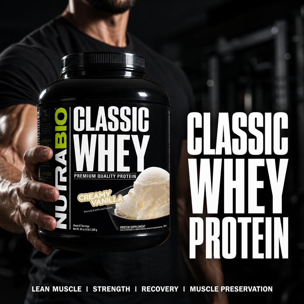 NutraBio whey protein for recovery