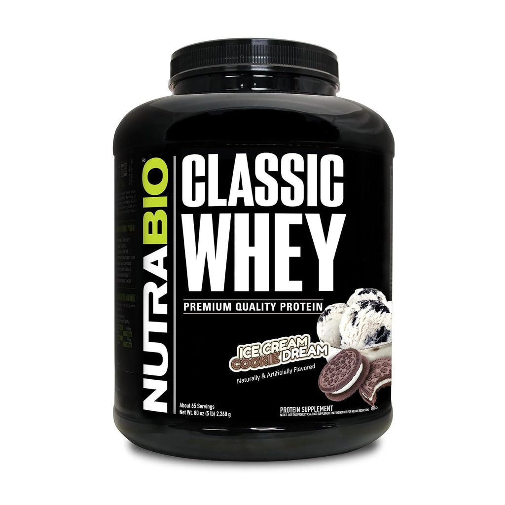 NutraBio whey protein ice cream flavour