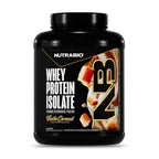 NutraBio whey protein isolate vanilla caramel