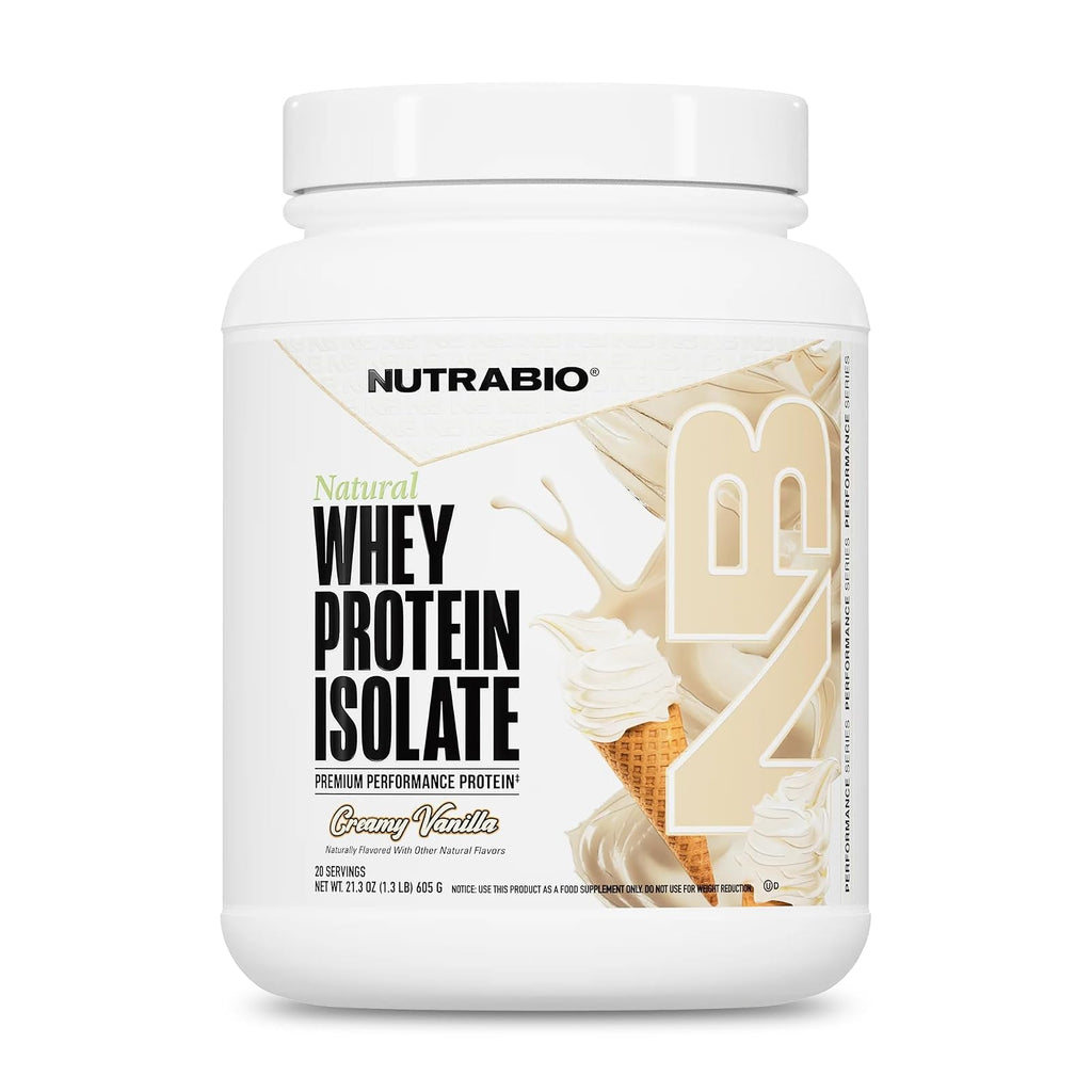 NutraBio whey protein isolate vanilla