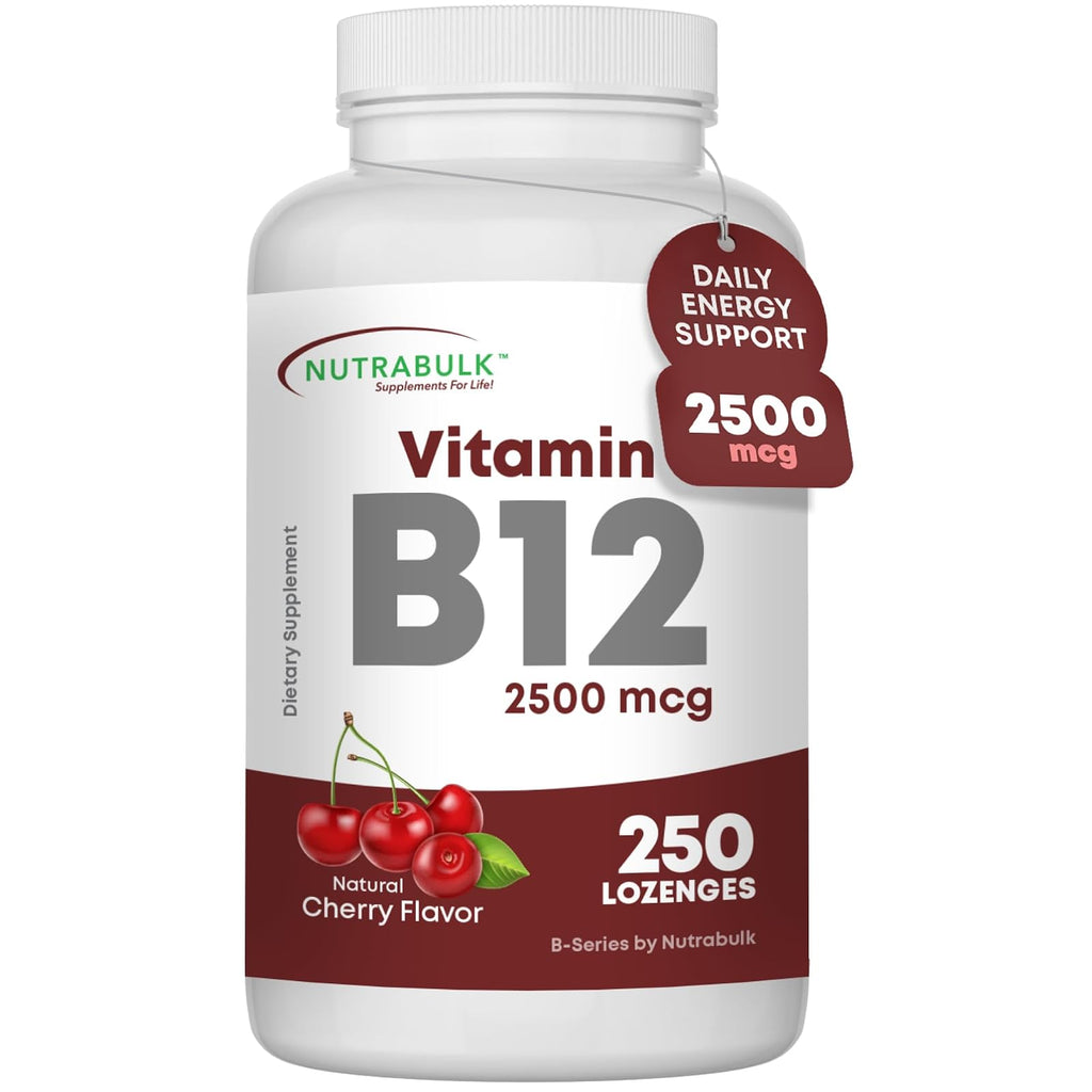 NutraBulk Vitamin B12 cherry lozenges
