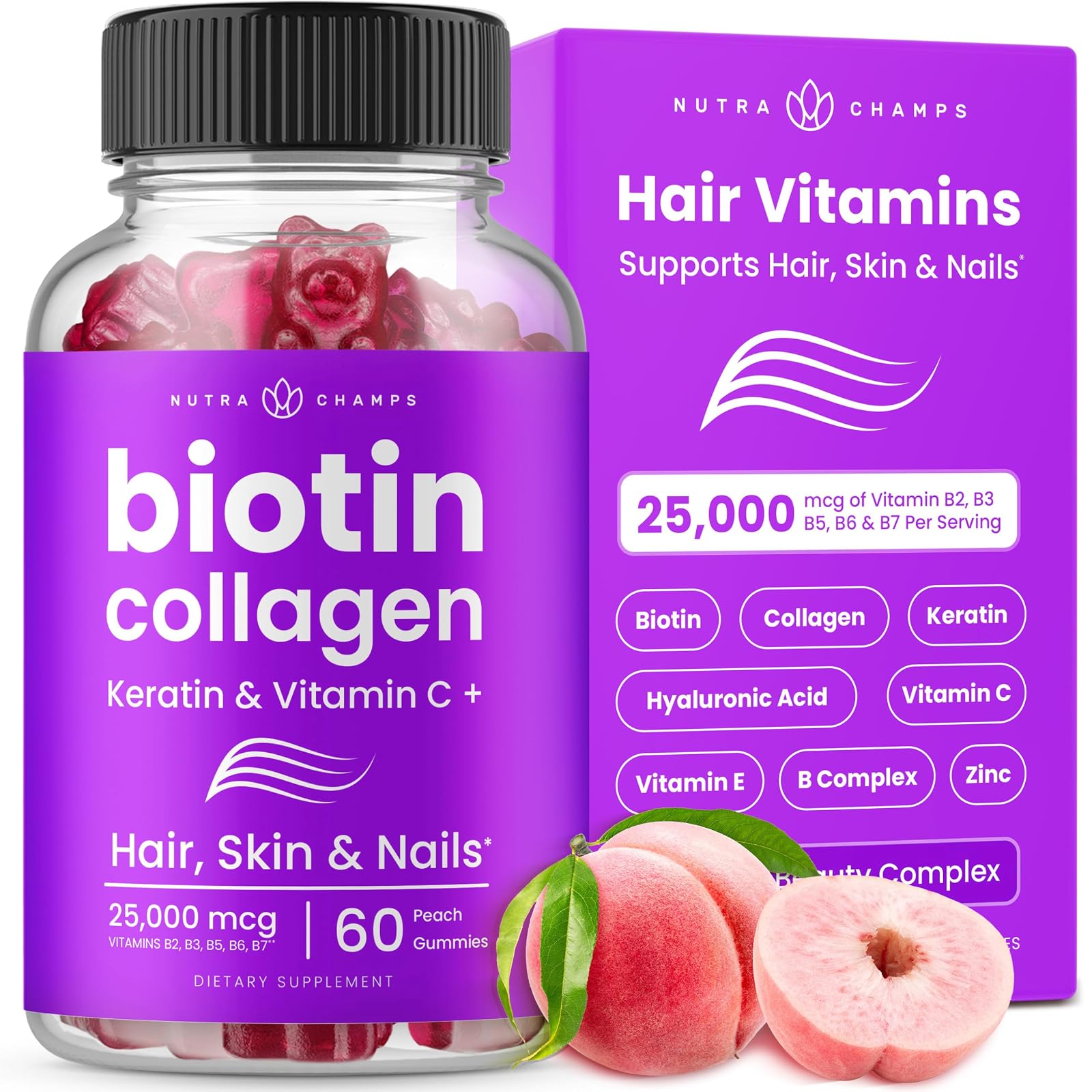 NutraChamps biotin gummies for healthy hair