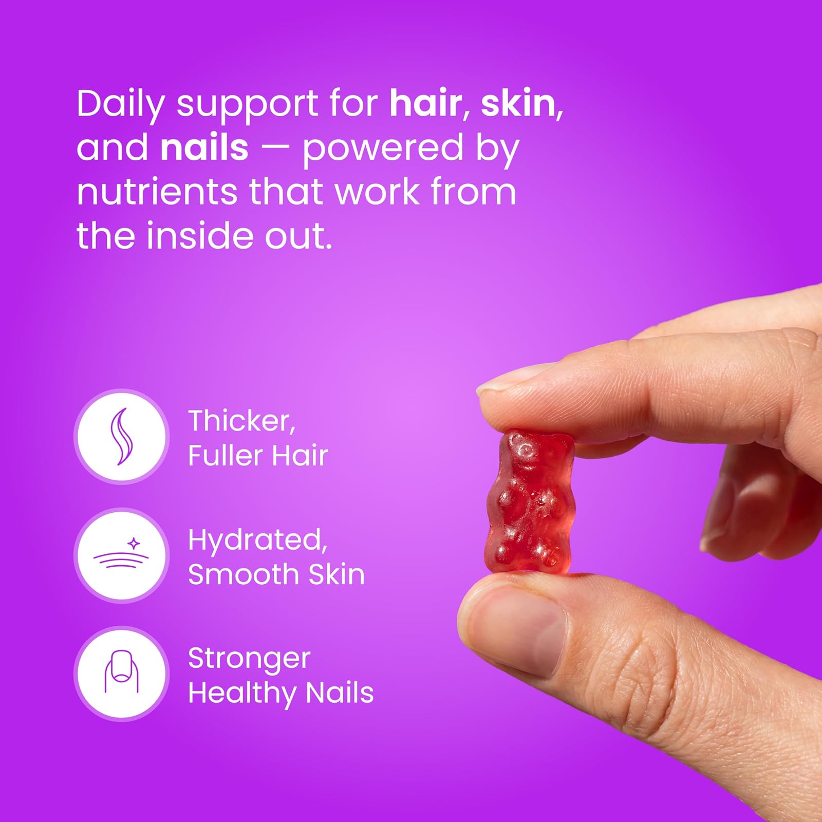 NutraChamps biotin gummies for radiant skin