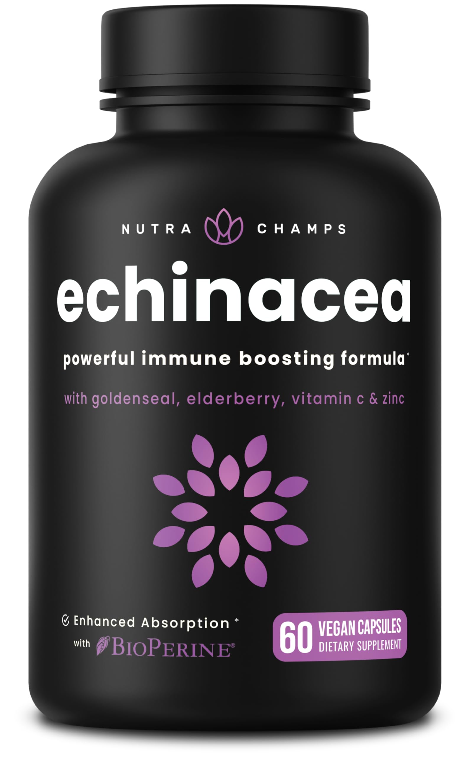 NutraChamps echinacea immune support capsules