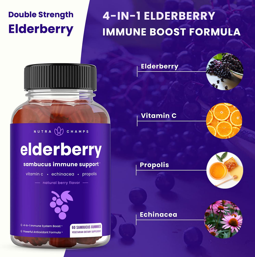 NutraChamps elderberry gummies for daily health
