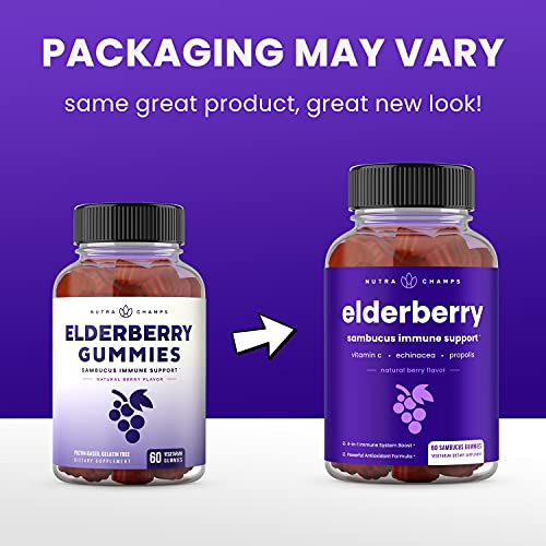 NutraChamps elderberry gummies for seasonal wellness