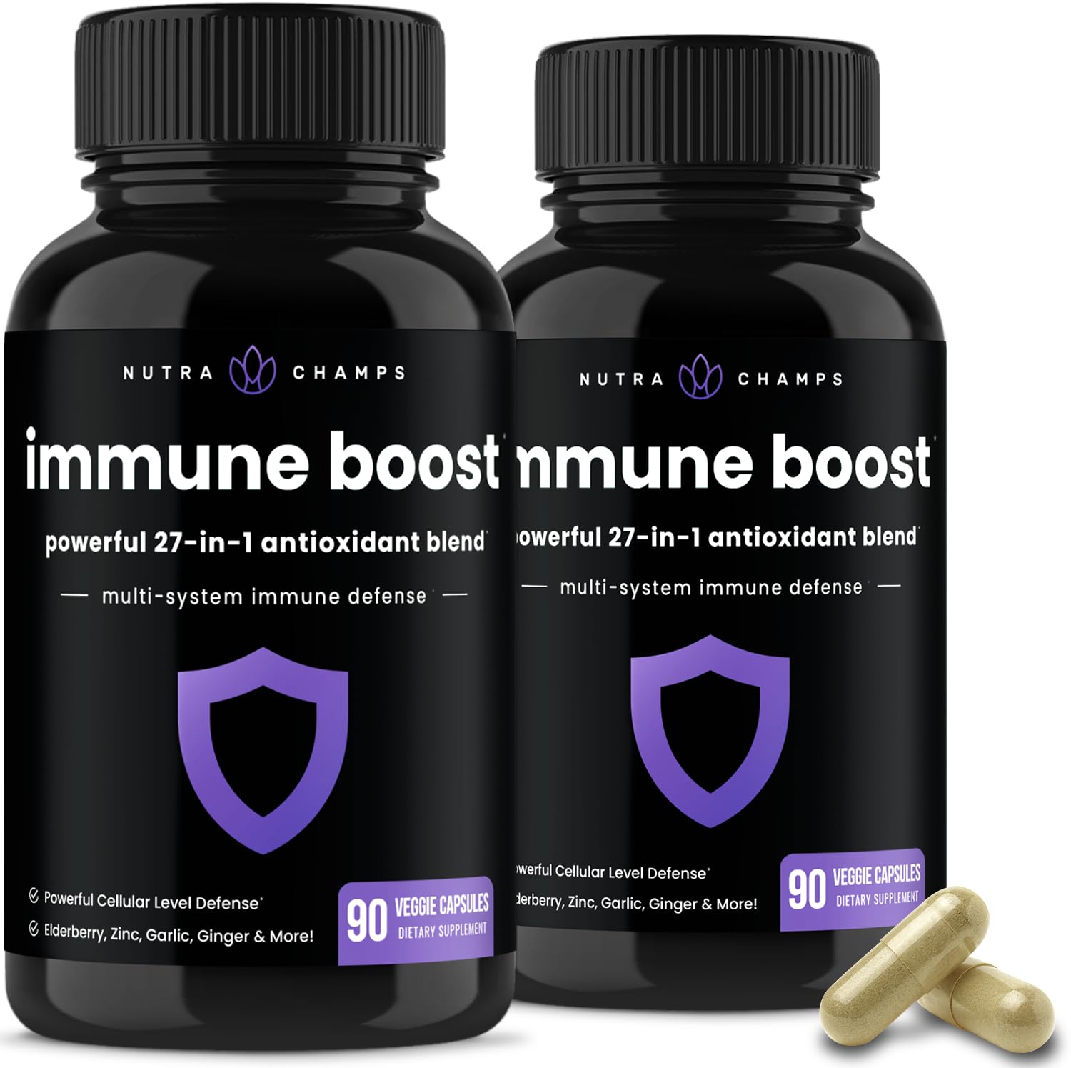 NutraChamps elderberry immune support capsules