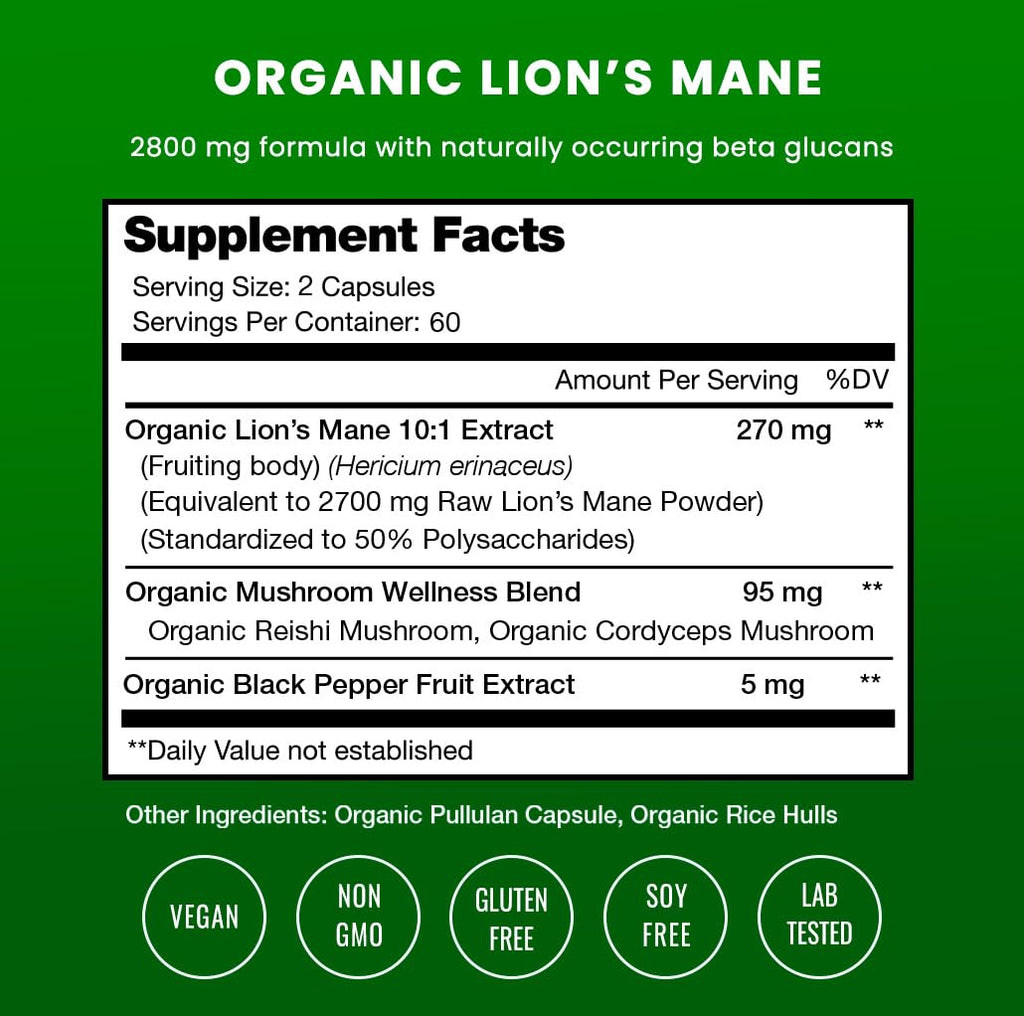 NutraChamps lion's mane for cognitive support