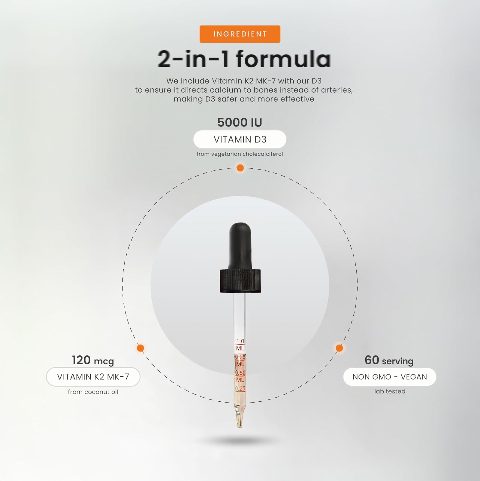 NutraChamps liquid vitamin D3 K2