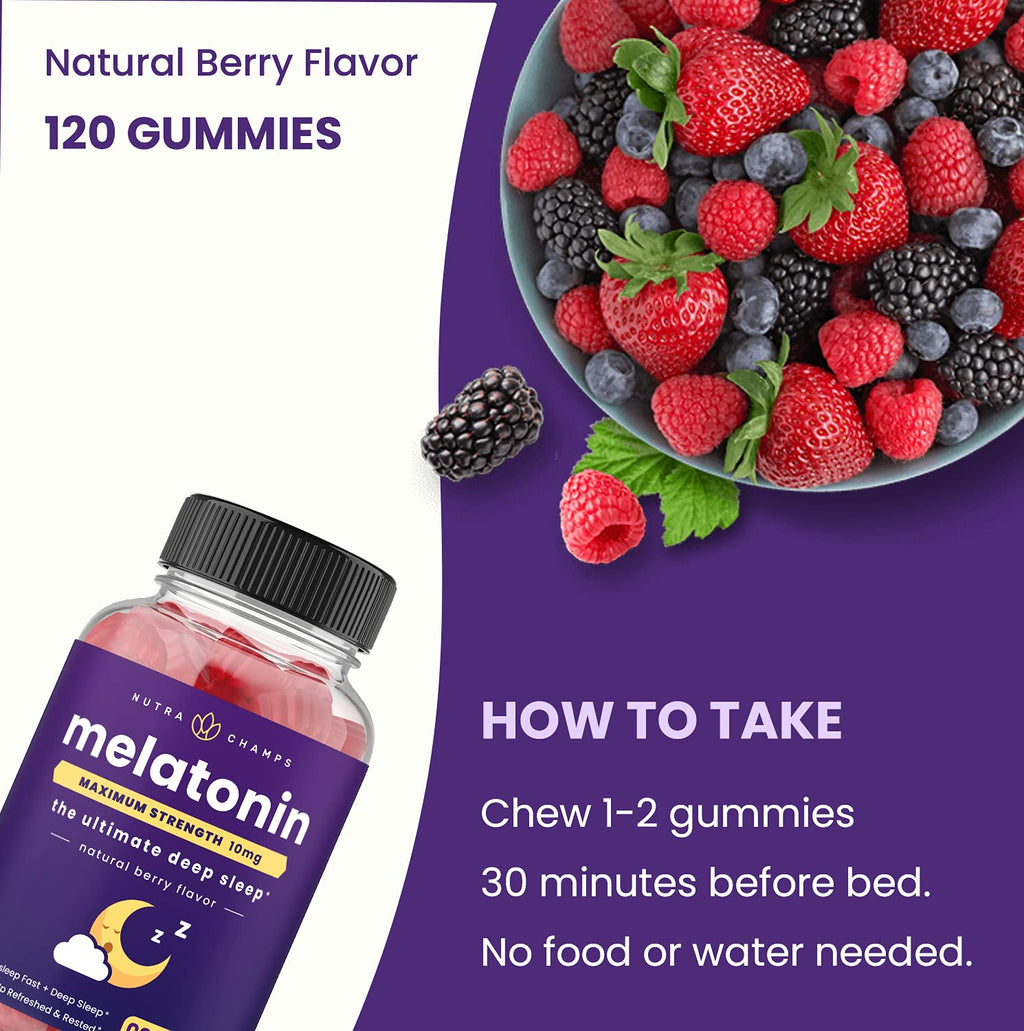 NutraChamps melatonin gummies for better nights