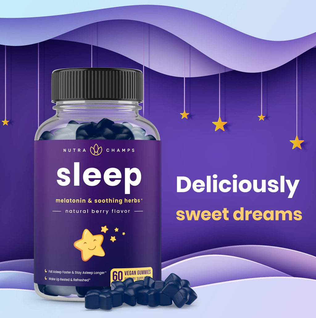 NutraChamps melatonin gummies for restful nights