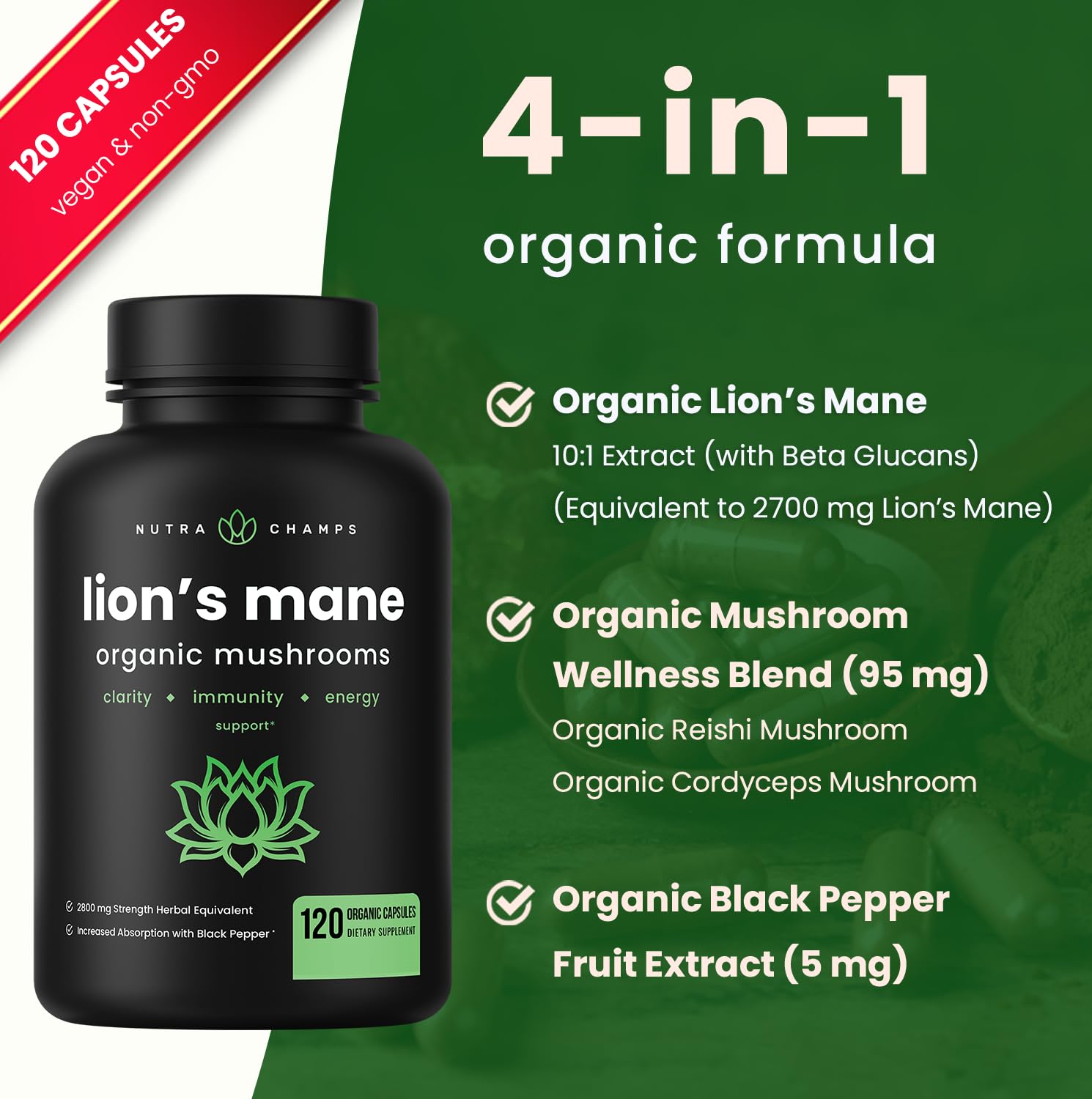 NutraChamps organic mushrooms for wellness