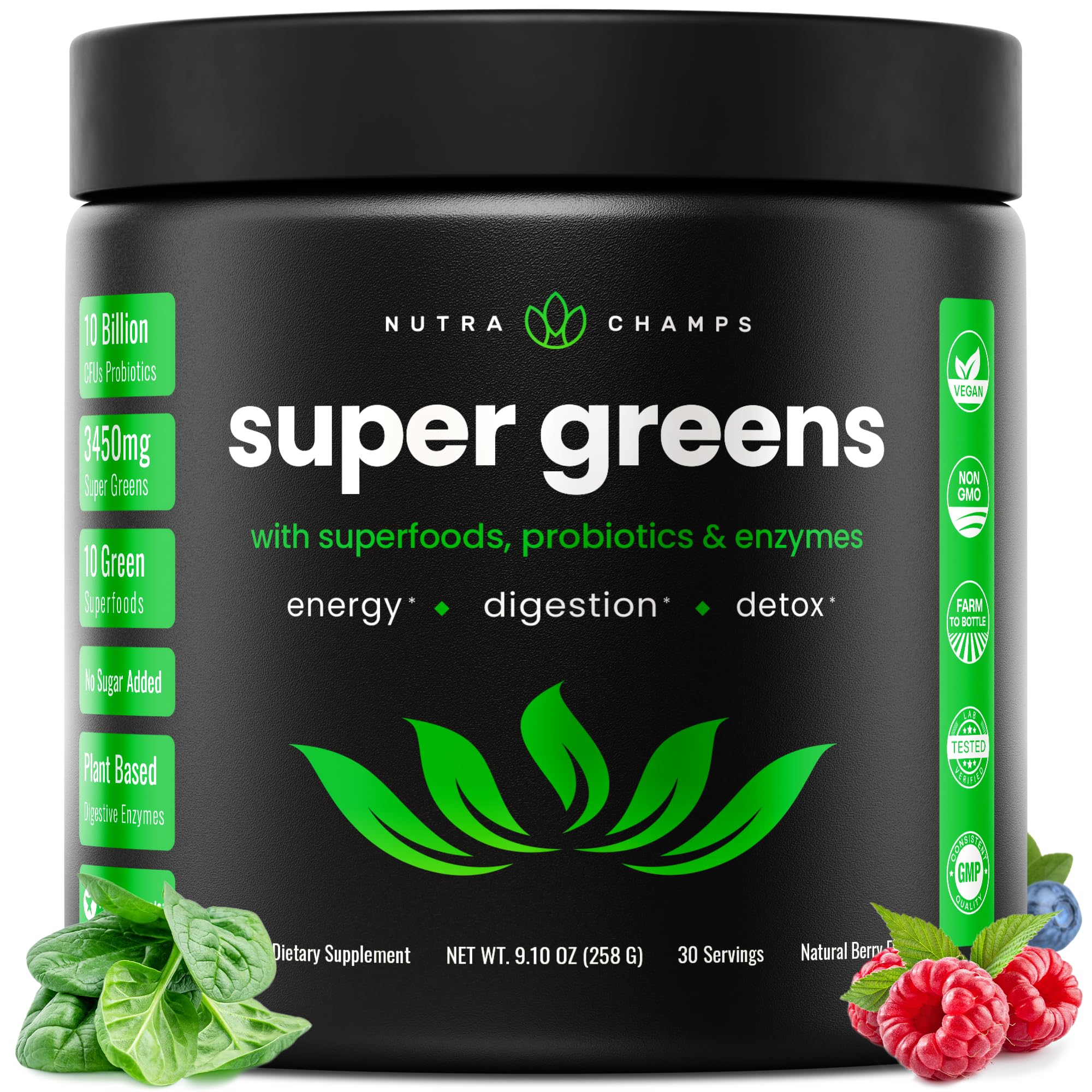 NutraChamps spirulina superfood blend