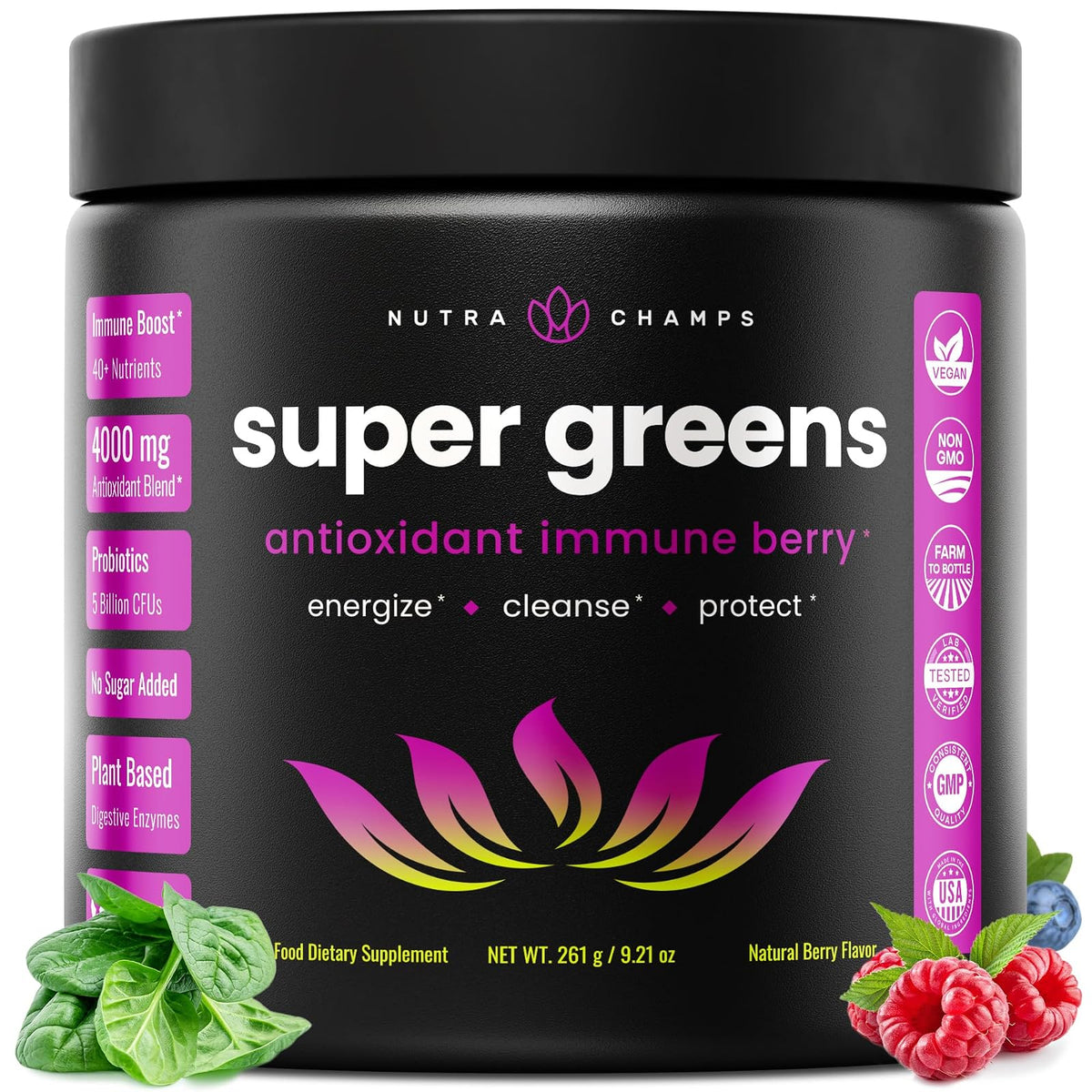 NutraChamps Super Greens Powder benefits