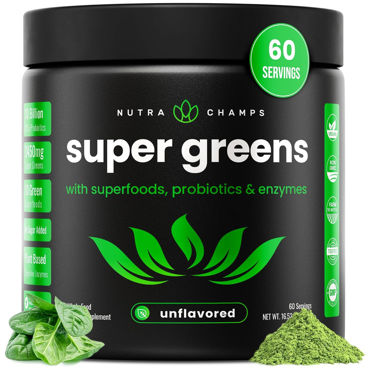 NutraChamps Super Greens Powder benefits