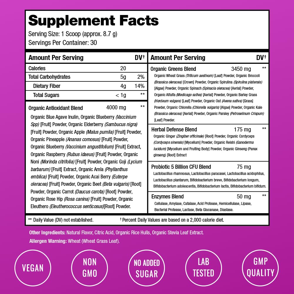 NutraChamps Super Greens Powder vegan option