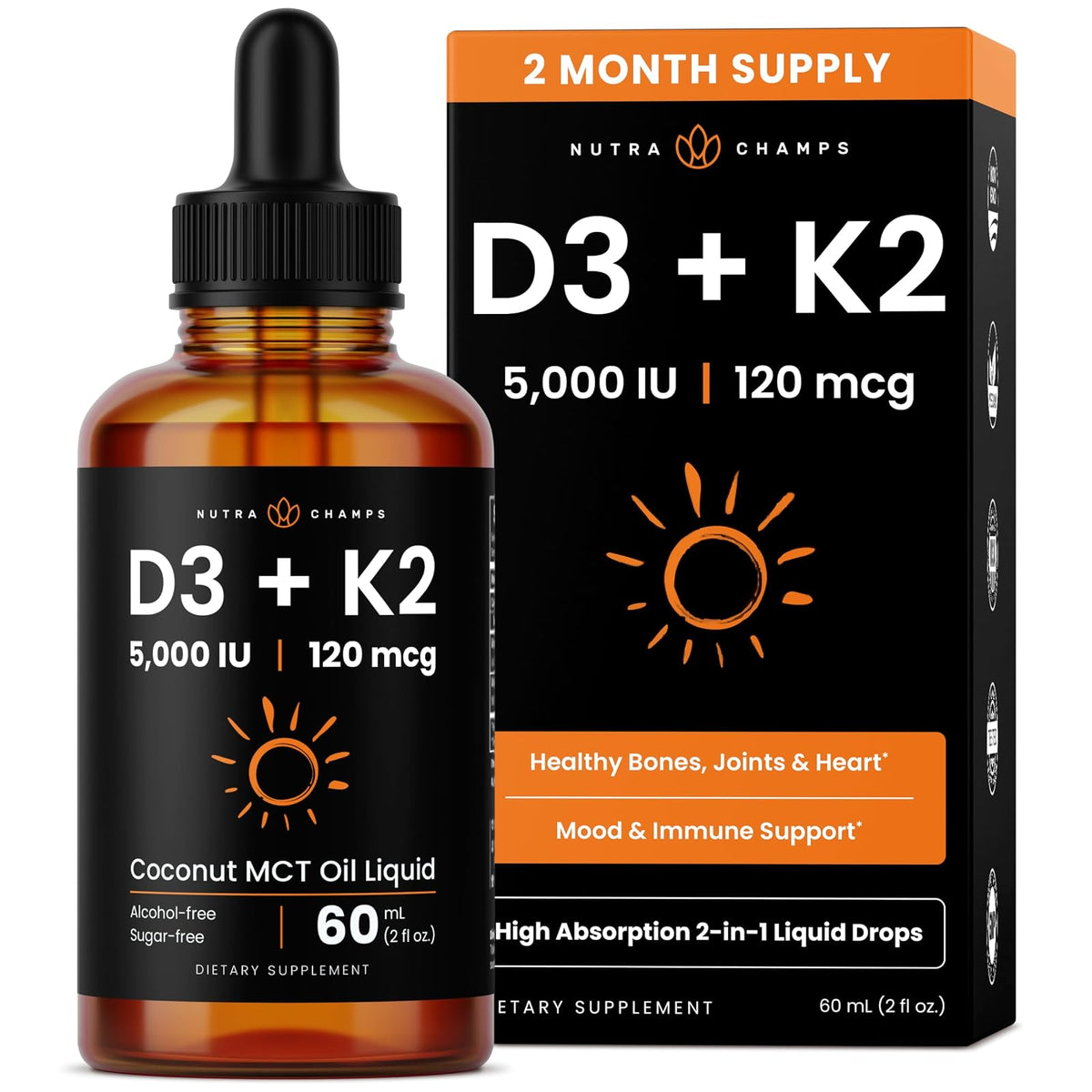 NutraChamps Vitamin D3 K2 benefits