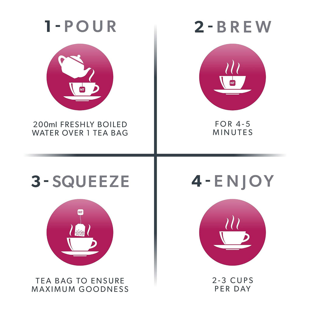 Nutraflow tea bags for easy brewing