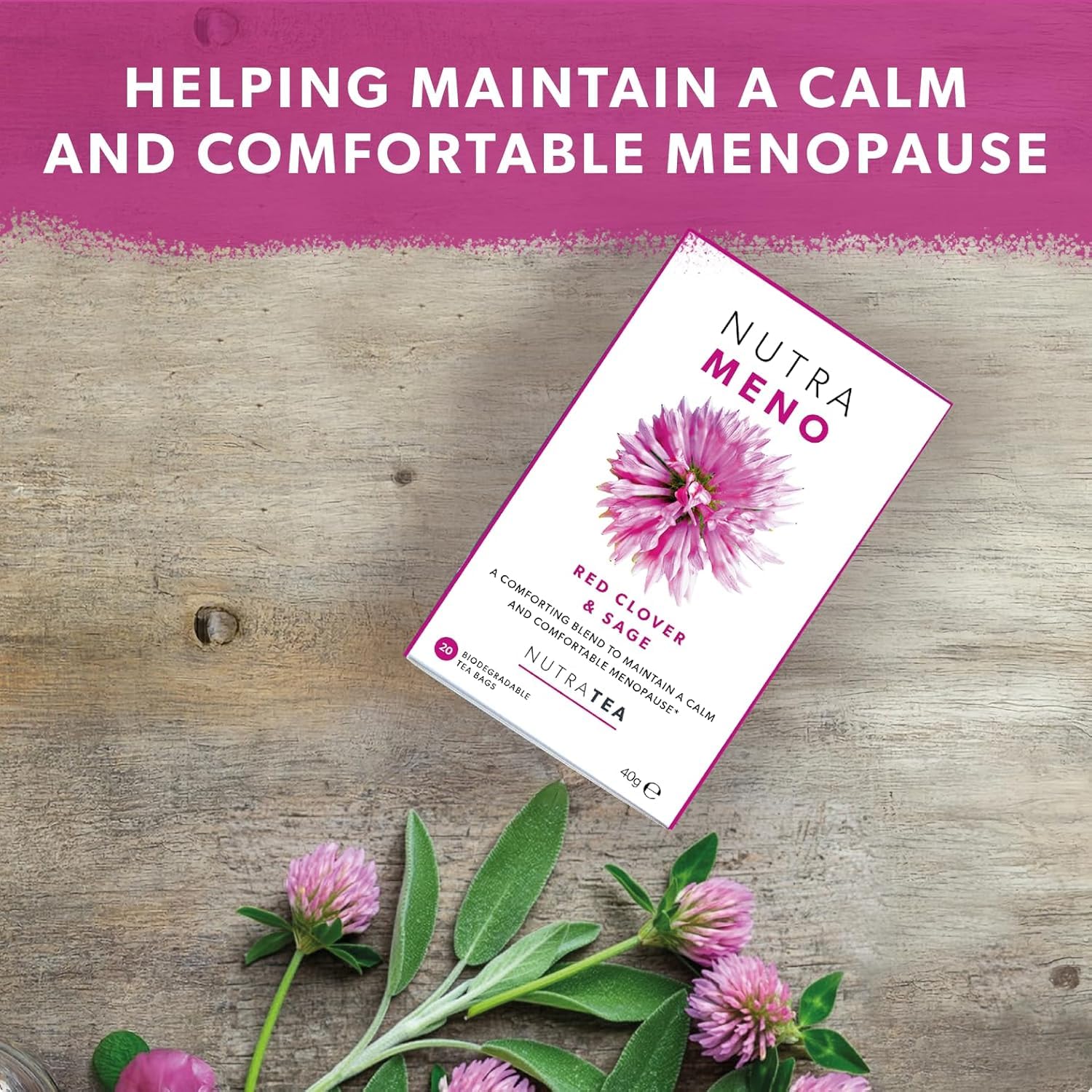 NutraMeno red clover tea for menopause