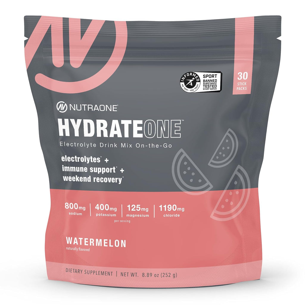 NutraOne HydrateOne watermelon electrolyte mix