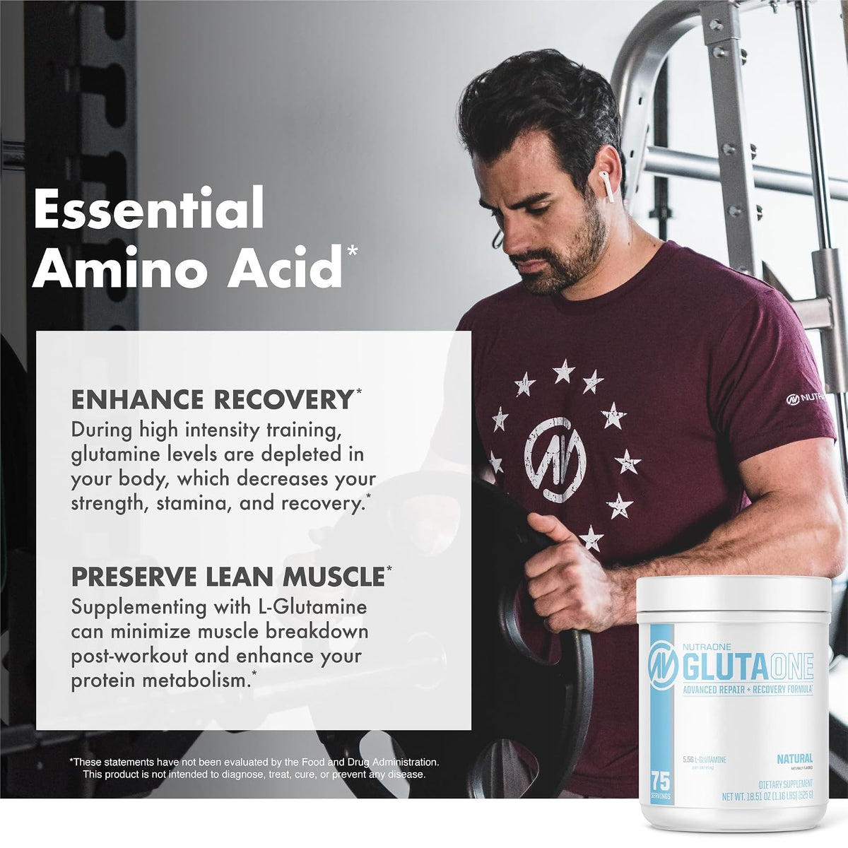 NutraOne l-glutamine for gut health